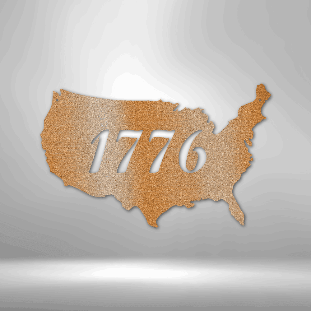 1776 US Steel Steel Sign Laser Cut Powder Coated Home & Office Metal ...