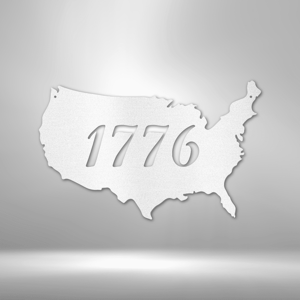 1776 US Steel Steel Sign Laser Cut Powder Coated Home & Office Metal ...