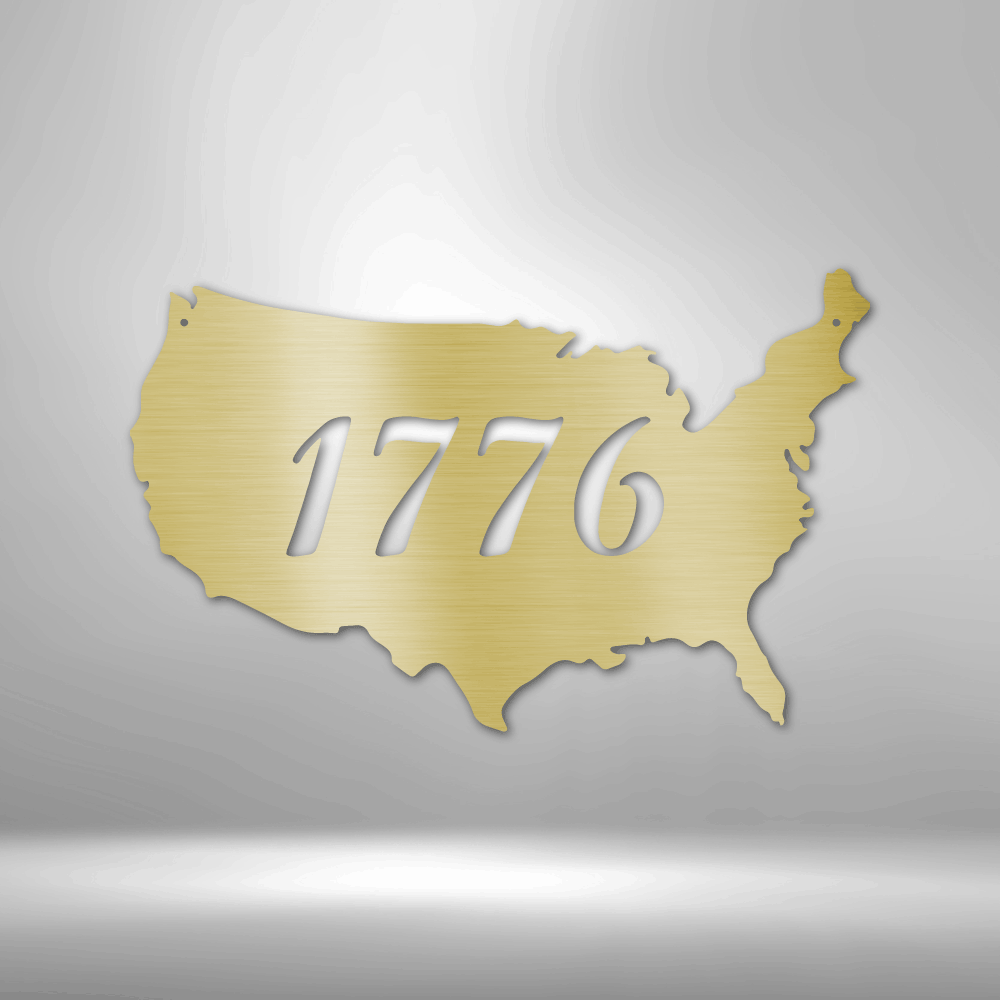 1776 US Steel Steel Sign Laser Cut Powder Coated Home & Office Metal ...