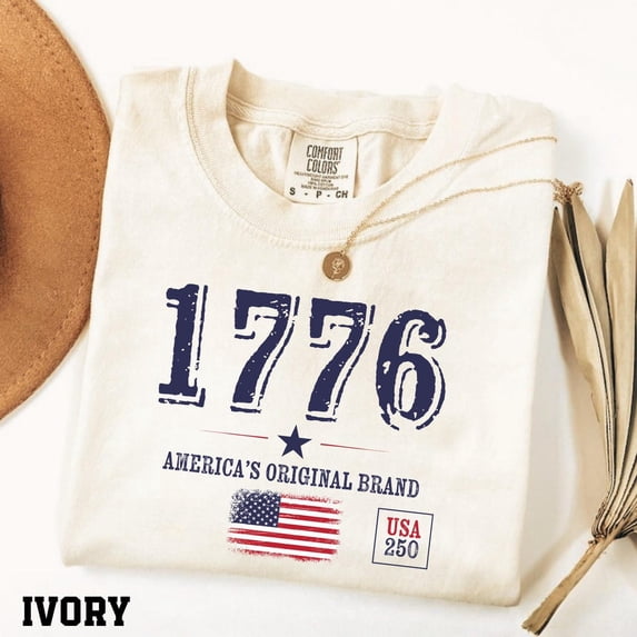 1776 USA 250 Retro Fourth of July America Anniversary Vintage T-Shirt ...