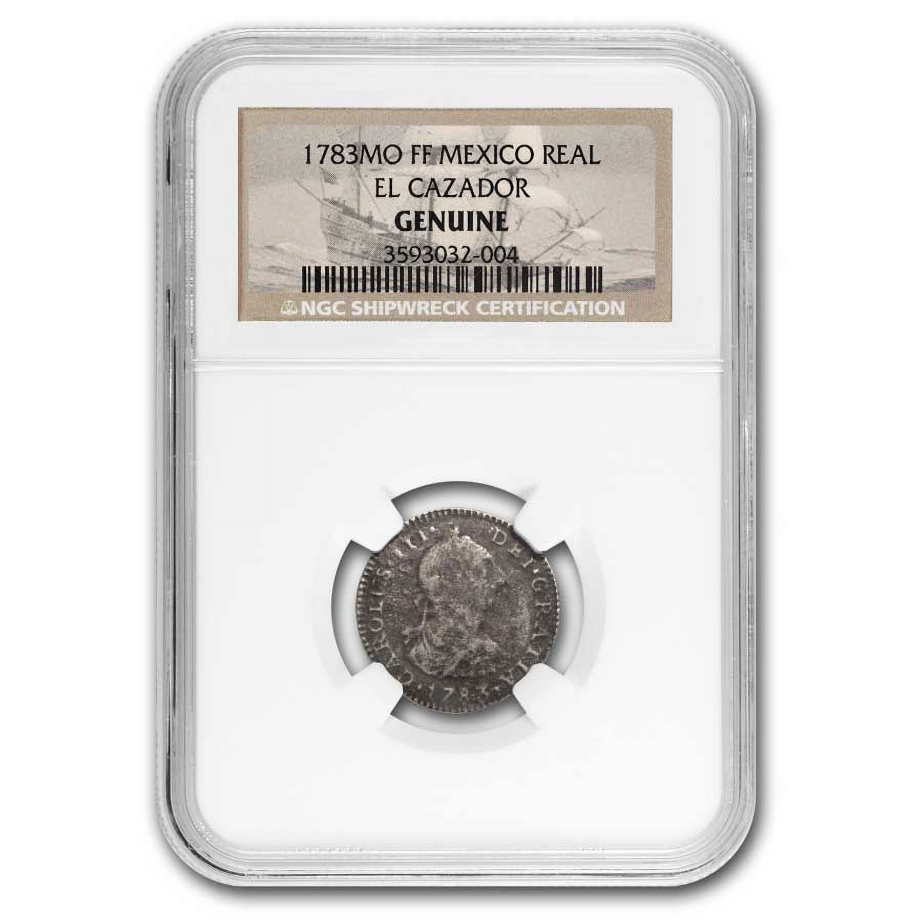 1783 Mexico El Cazador Shipwreck Silver 1 Real Genuine NGC - Walmart.com