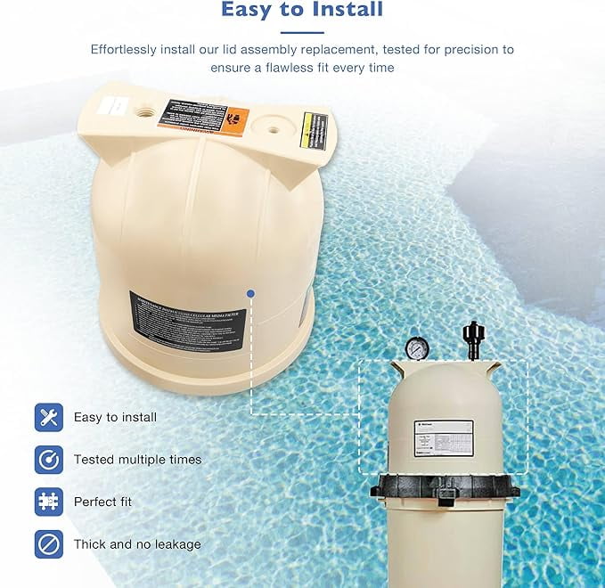 178561 Almond Lid Assembly 12 Inch for Pentair Clean & Clear, Predator ...