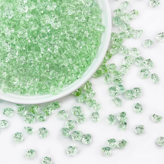 1785pcs Green Fake Crystal Plastic Ice Stone Artificial Crystal Rocks ...
