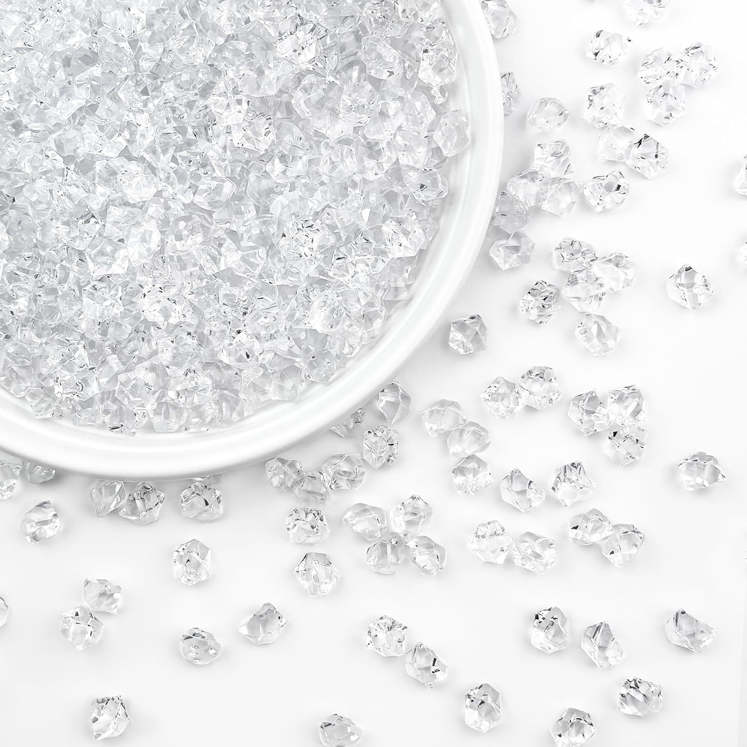 1785pcs White Fake Crystal Plastic Ice Stone Artificial Crystal Rocks ...