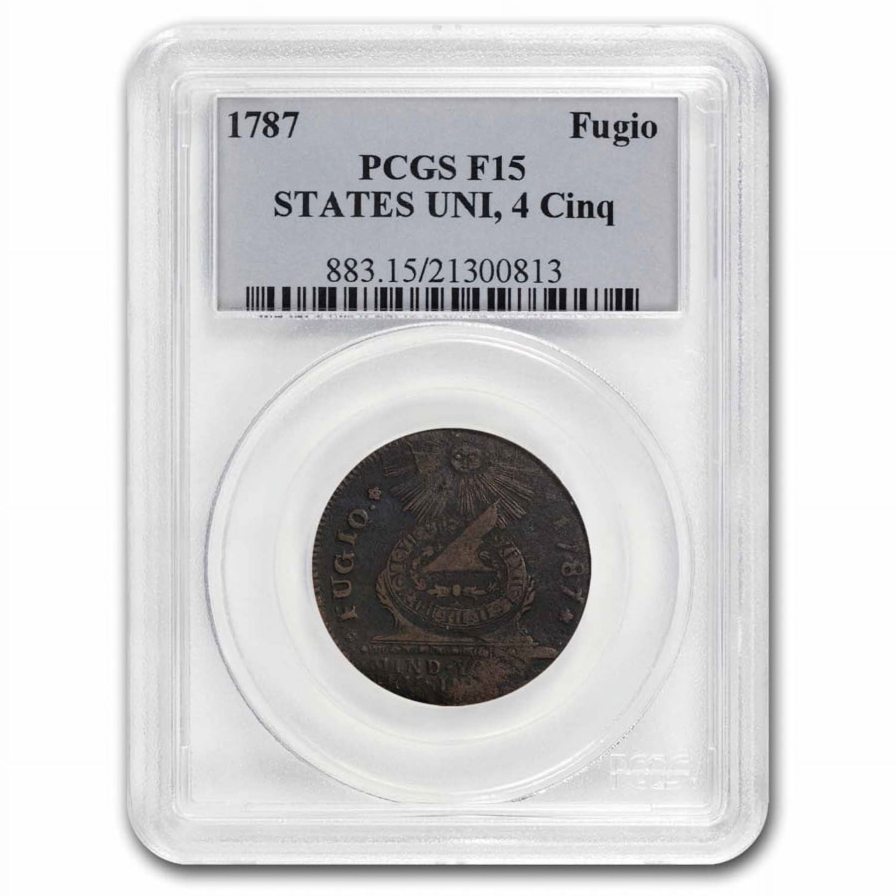 1787 Fugio Cent Fine-15 PCGS (4 Cinquefoils, States United) - Walmart.com
