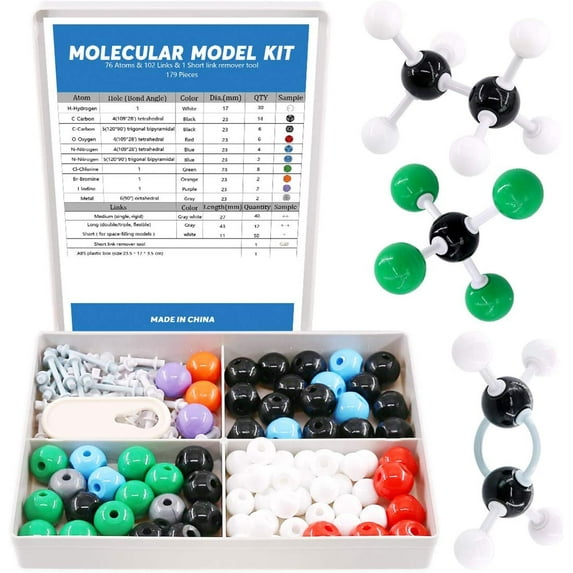 179 count Chemistry Molecular Model Student and Teacher Kit, Chemistry ...