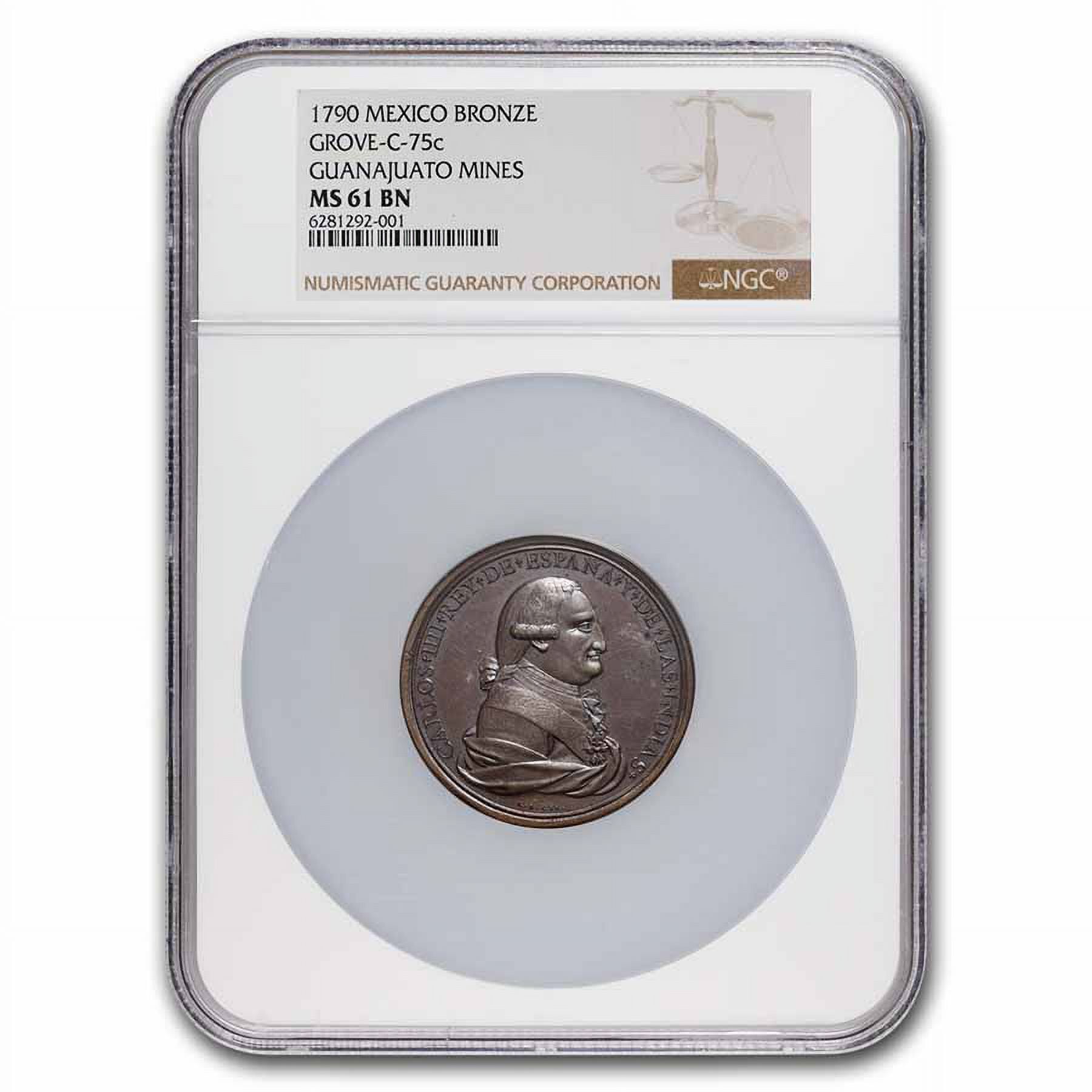 1790 Mexico Grove Bronze Medal MS-61 NGC (Brown, Grove-C-75c) - Walmart.com