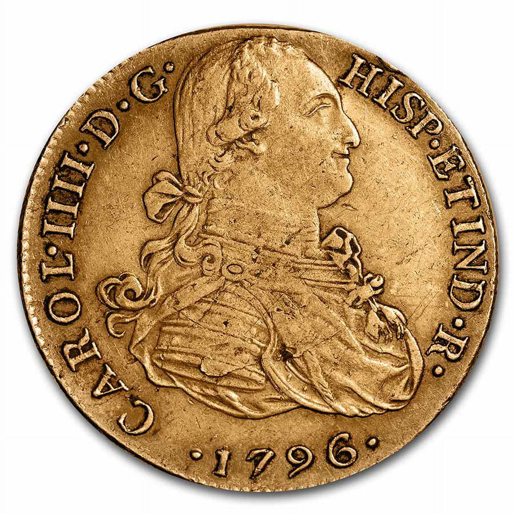 1796-Lima Peru Gold 8 Escudos Charles IV AU - Walmart.com