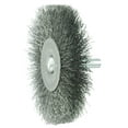 17965 3" Stem-Mounted Crimped Wire Radial Wheel, .0118" Steel Fill, 1/4 ...