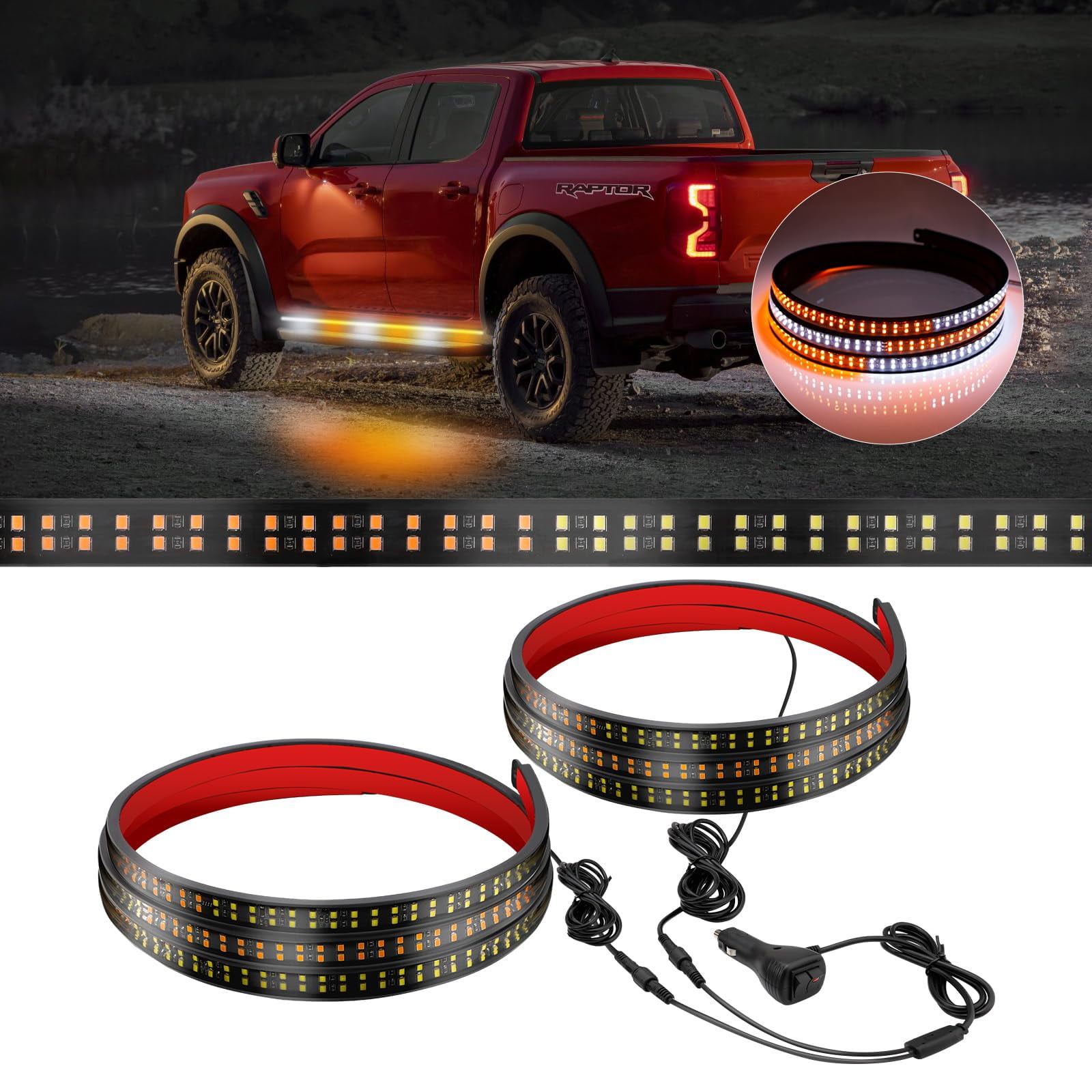 1797 Truck Running Board Strobe Light Strip Bar 60 Inch LED Car ...