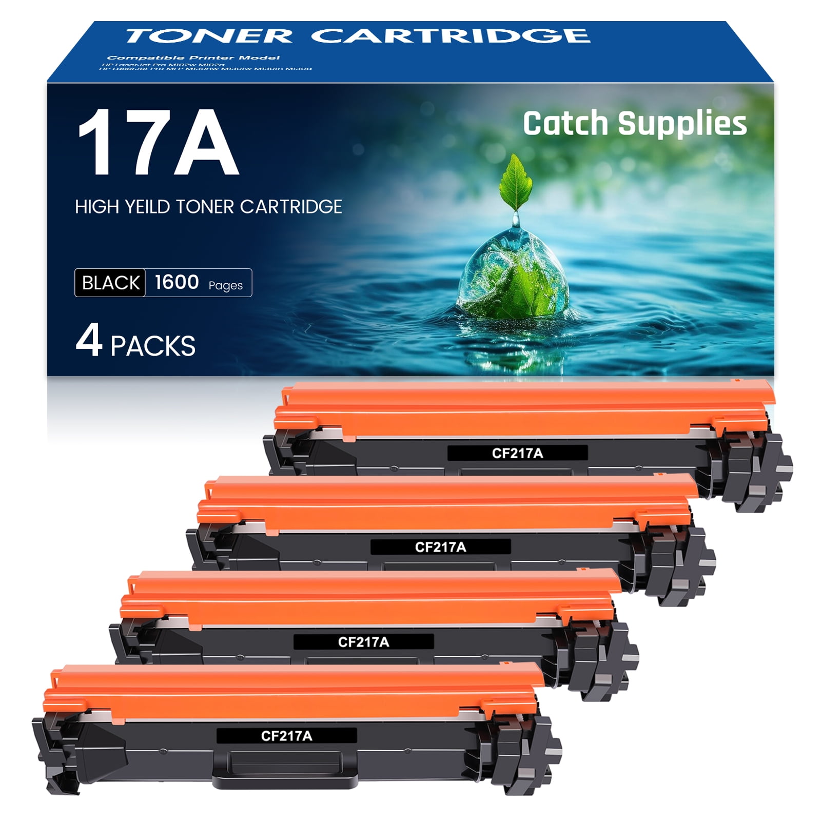 17A Black Toner Cartridge Replacement Compatible for HP 17A CF217A with ...
