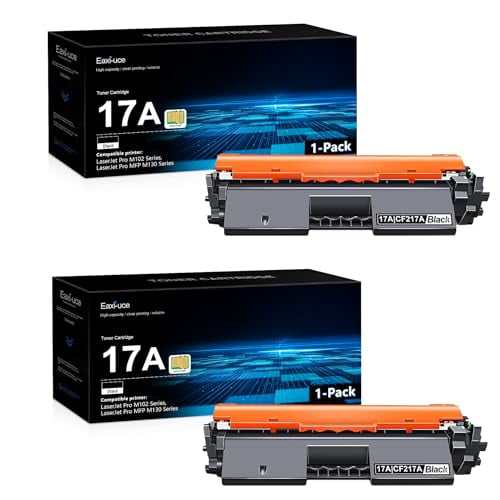 17A CF217A Toner Cartridge 2 Pack with CHIP, 17A High-yield Black Toner ...