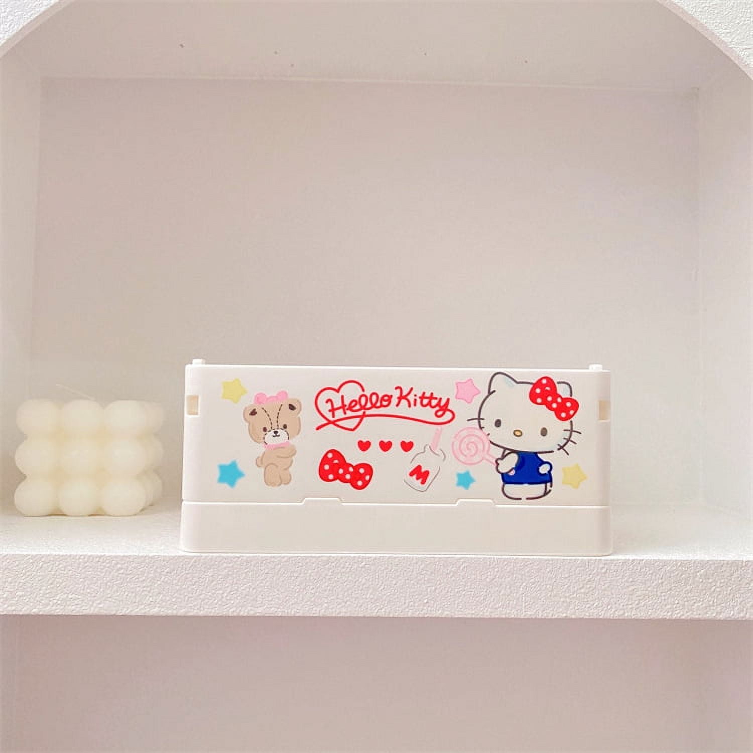 17CM Sanrioed Storage Box Foldable Kawaii Kuromi Melody Cinnamoroll Pom ...