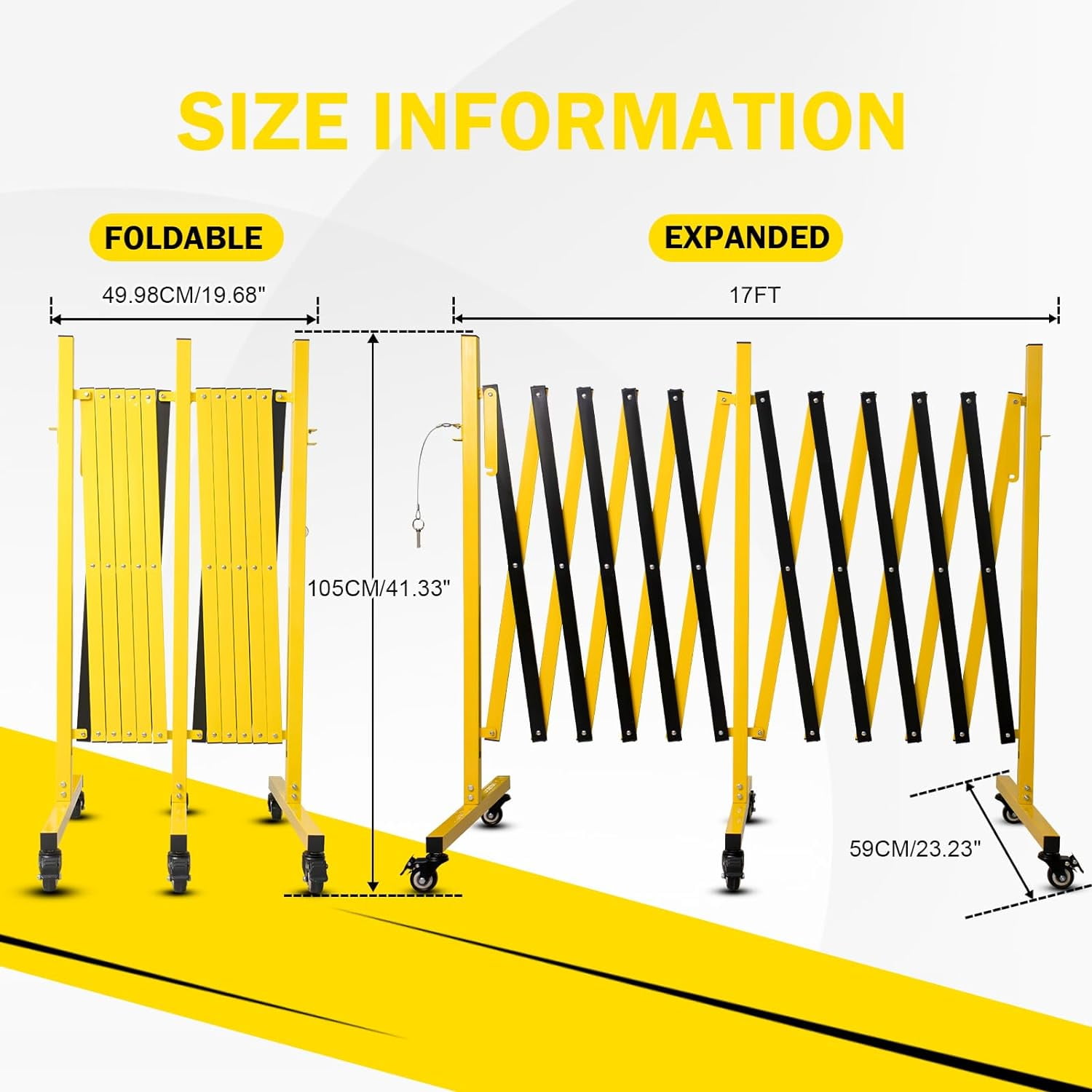 Driveway Guard Retractable Fence MPOWRX Expandable Barricade Safety ...