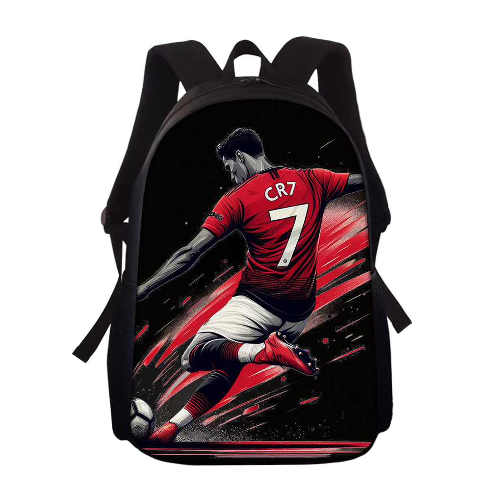 17IN Football Star Travel Backpack , Soccer Player Sports Fan School ...