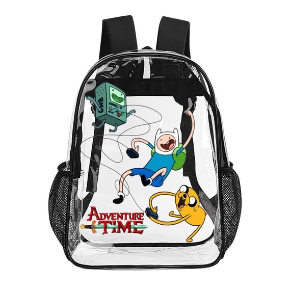 17In Adventure Cartoon Time (10) Clear Backpack Heavy Duty Large ...