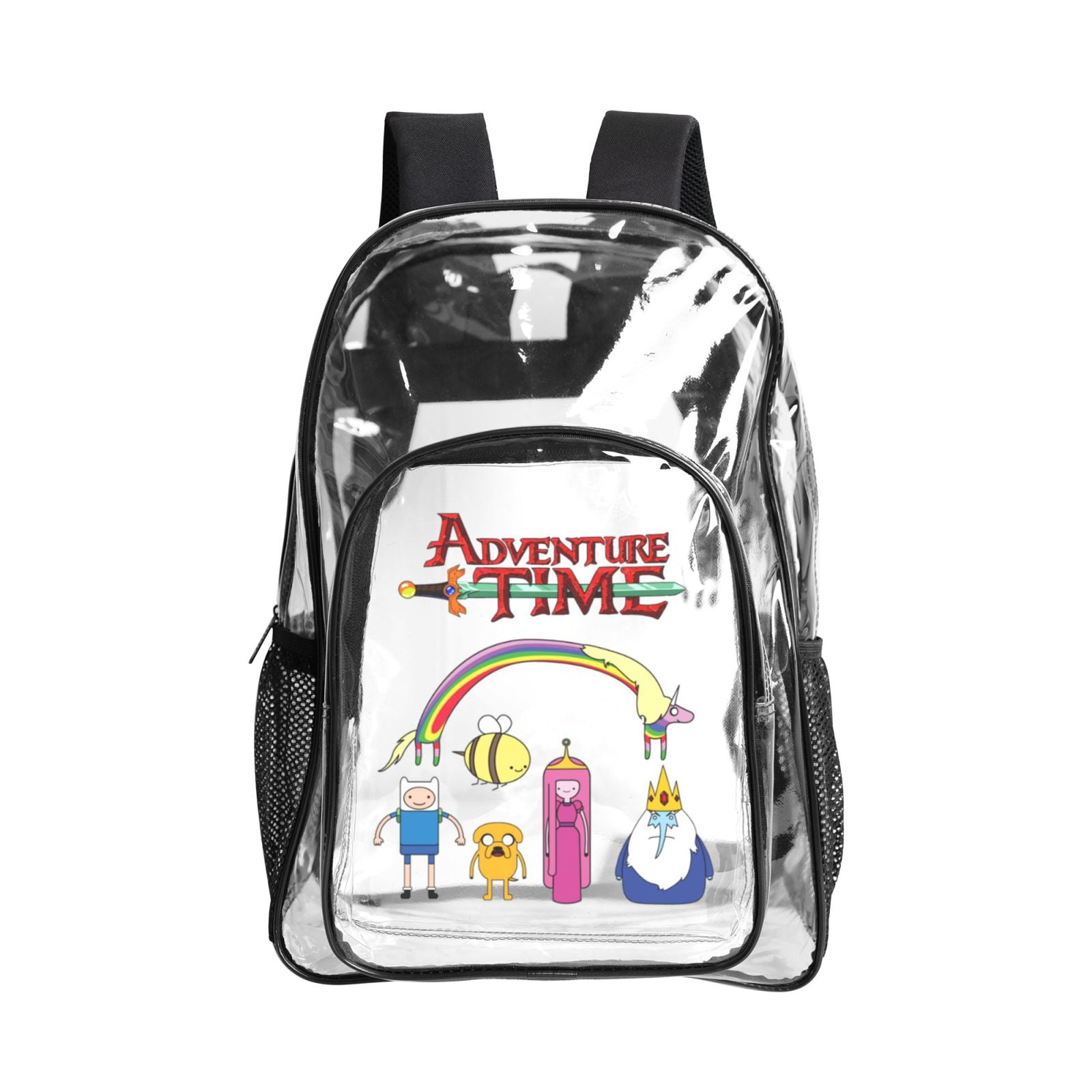 17In Adventure Cartoon Time (24) Clear Backpack Front Poket Heavy Duty ...
