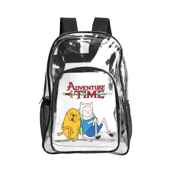17In Adventure Cartoon Time (31) Clear Backpack Front Poket Heavy Duty ...