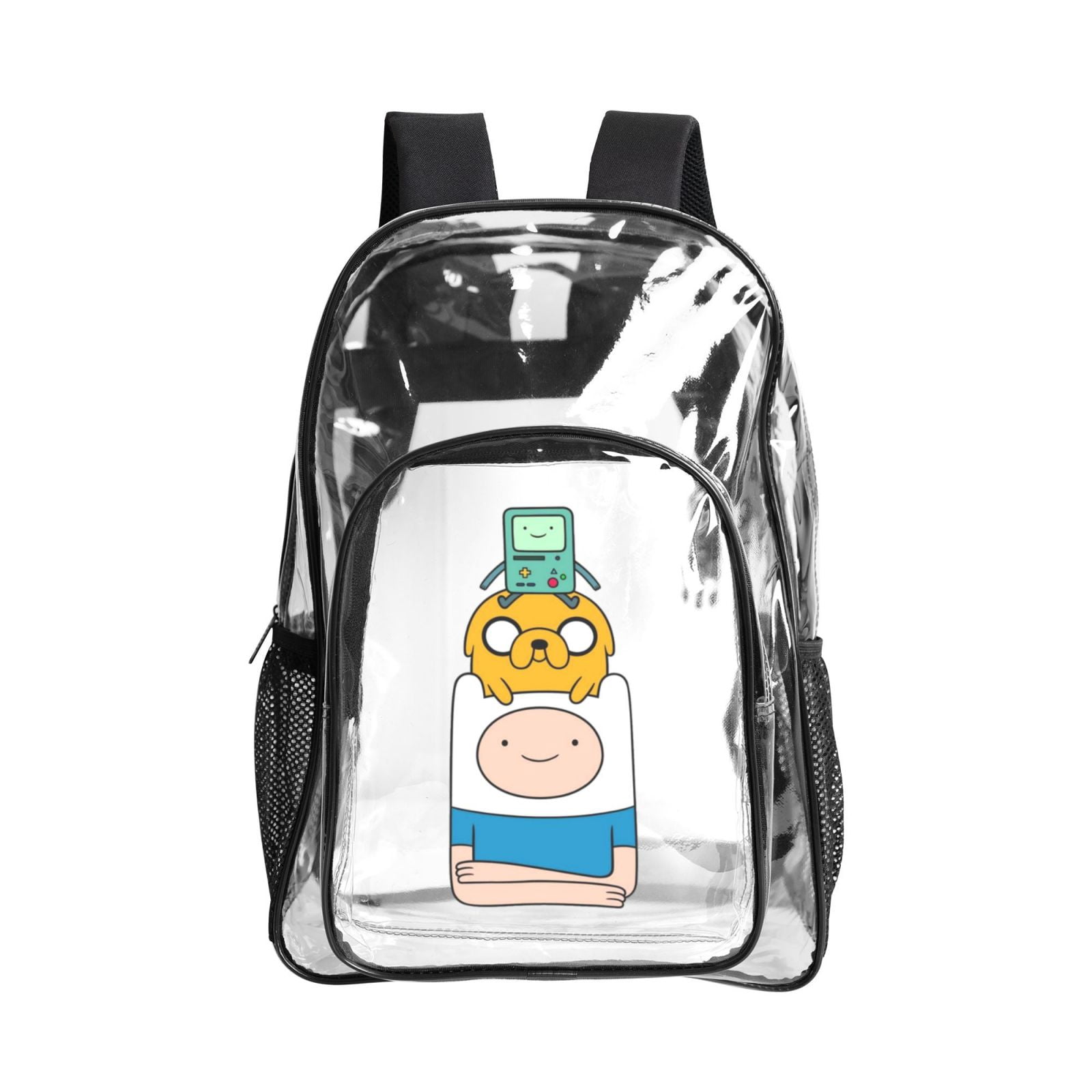 17In Adventure Cartoon Time (36) Clear Backpack Front Poket Heavy Duty ...