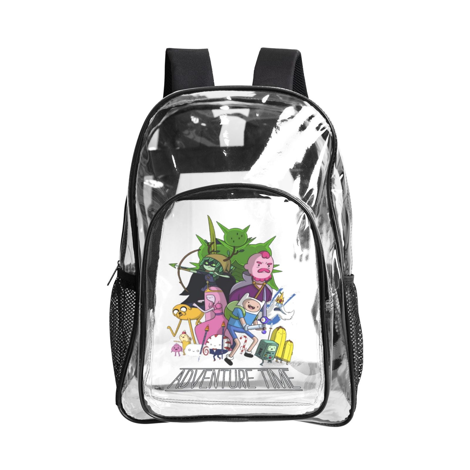 17In Adventure Cartoon Time (38) Clear Backpack Front Poket Heavy Duty ...