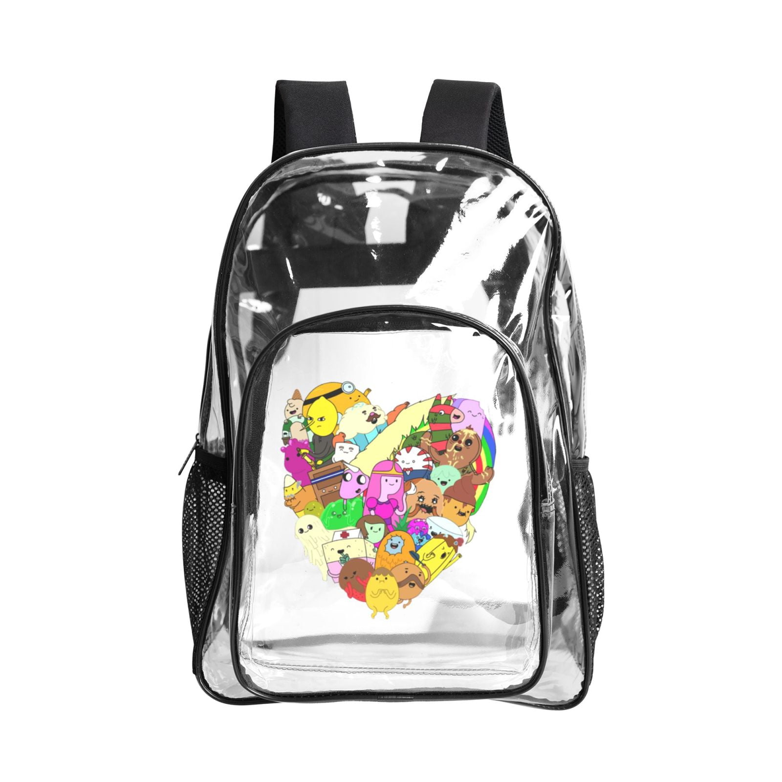 17In Adventure Cartoon Time (40) Clear Backpack Front Poket Heavy Duty ...