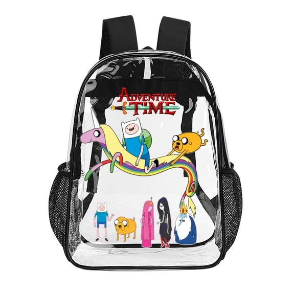 17In Adventure Cartoon Time (8) Clear Backpack Heavy Duty Large ...