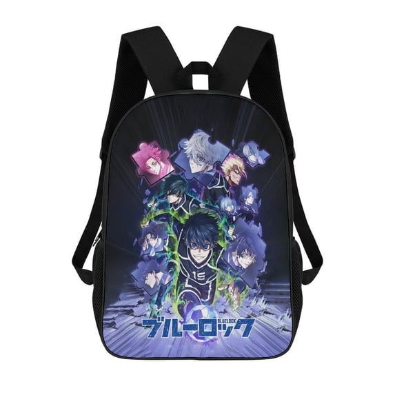 17In BLUE Ball LOC-,K Backpack Bookbag Large for Office Lightweight ...