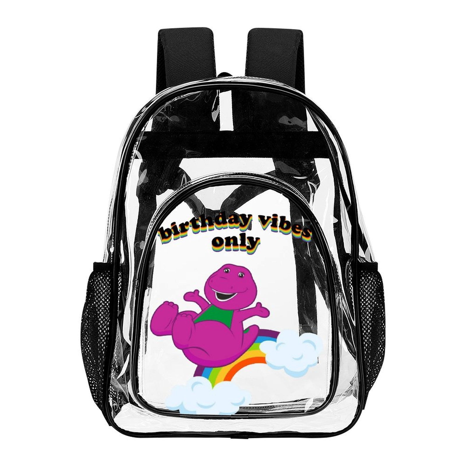 17In Barney Dinosaur Friends (1) Clear Backpack with Front Pocket Heavy ...