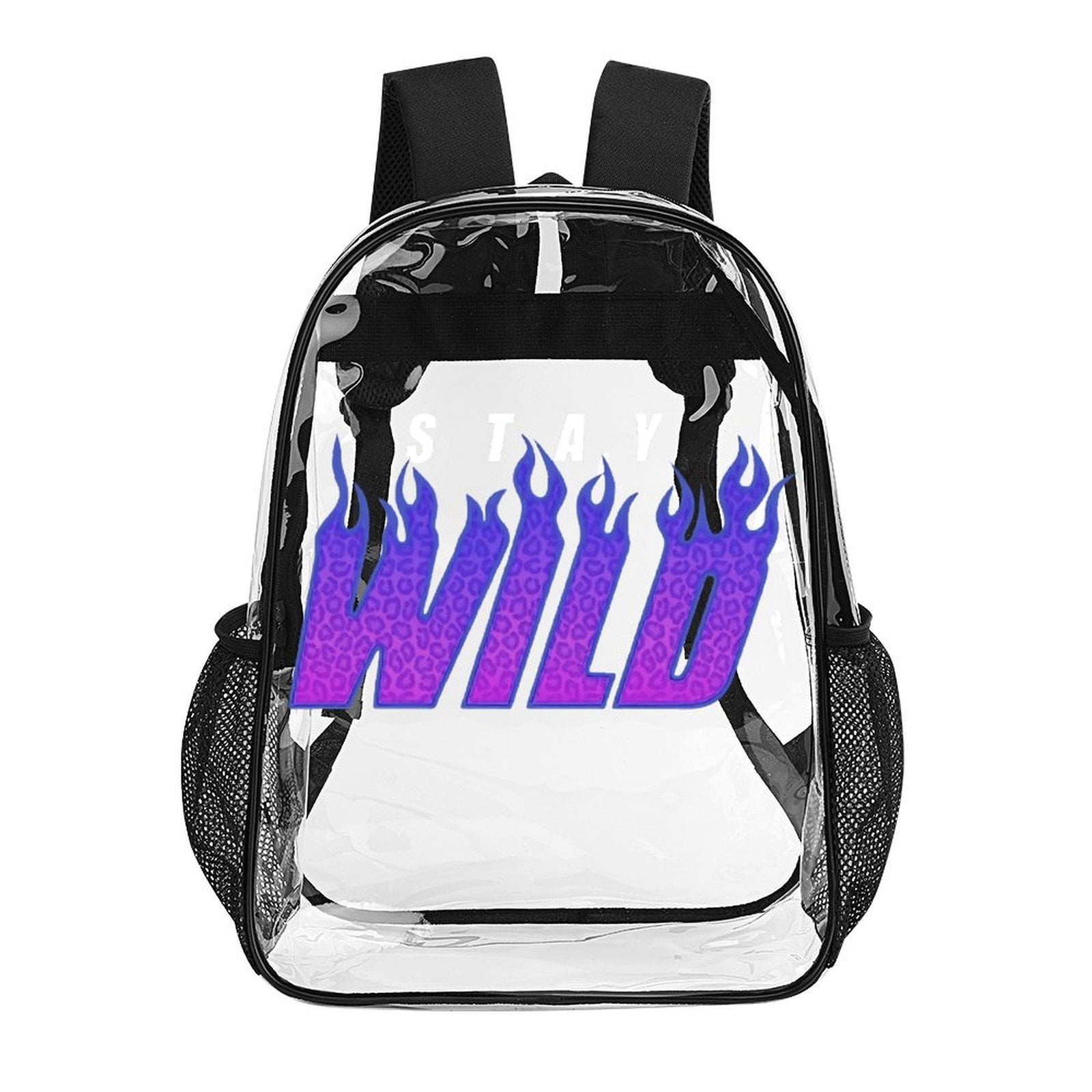 17In Ben Aze1 Art Stay Leopard Wild (6) Clear Backpack Heavy Duty Large ...