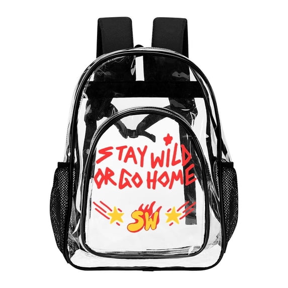 17In Ben Aze1 Art Stay Leopard Wild (9) Clear Backpack with Front ...