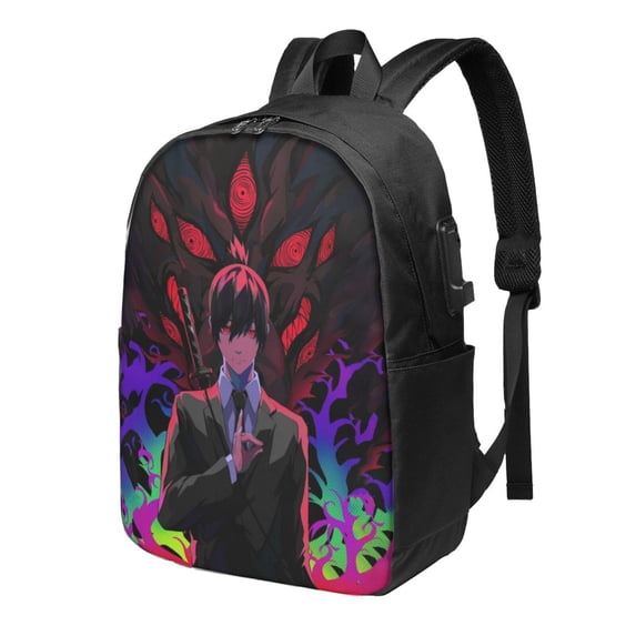 17In Chainsaw Orange Men Travel Laptop Backpack Large Business Backpack ...
