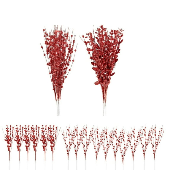 17In Christmas Tree Filler Decorations,QZS Glittery Twigs,Vase Twigs ...