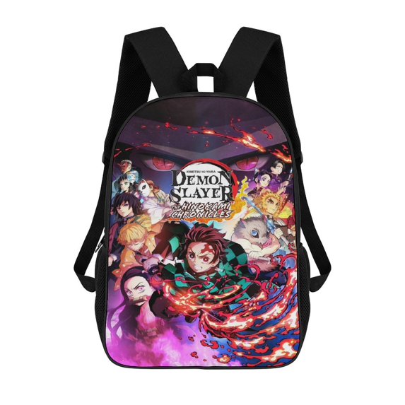 17In Demon Slaye Backpac Bookbag Large Capacity Shoulder Bags Casual ...