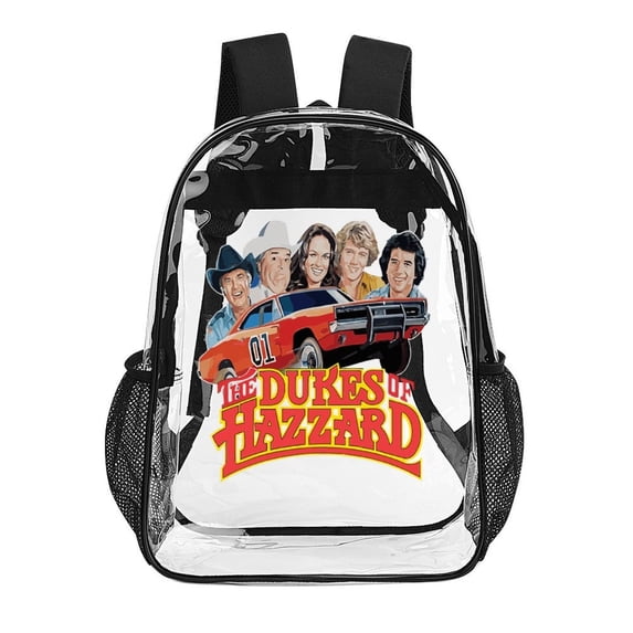 17In Dukes Orange Car Haz-zard (7) Clear Backpack Heavy Duty Large ...