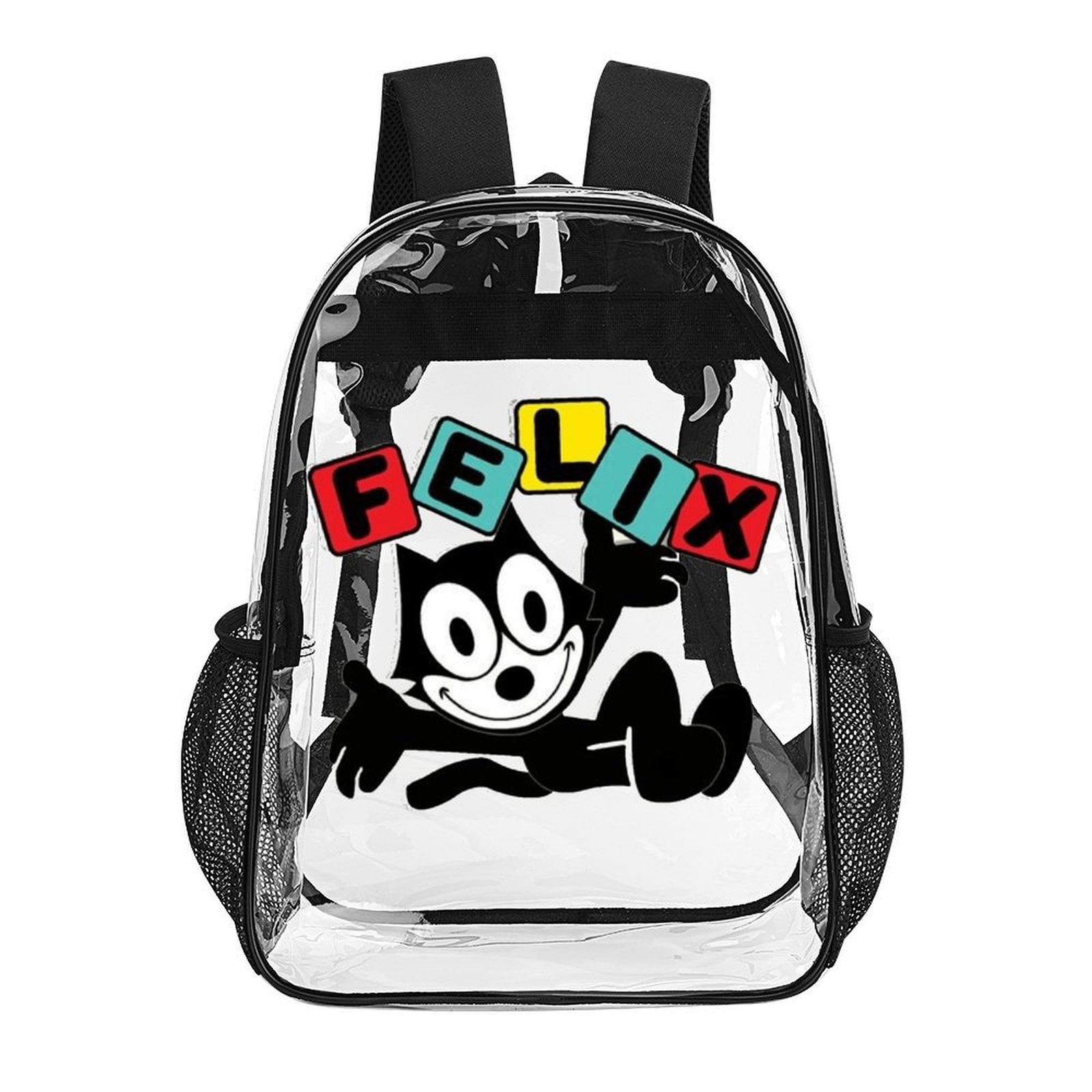 17In Felix The Cat Clear Backpack Transparent Backpack Waterproof Heavy ...