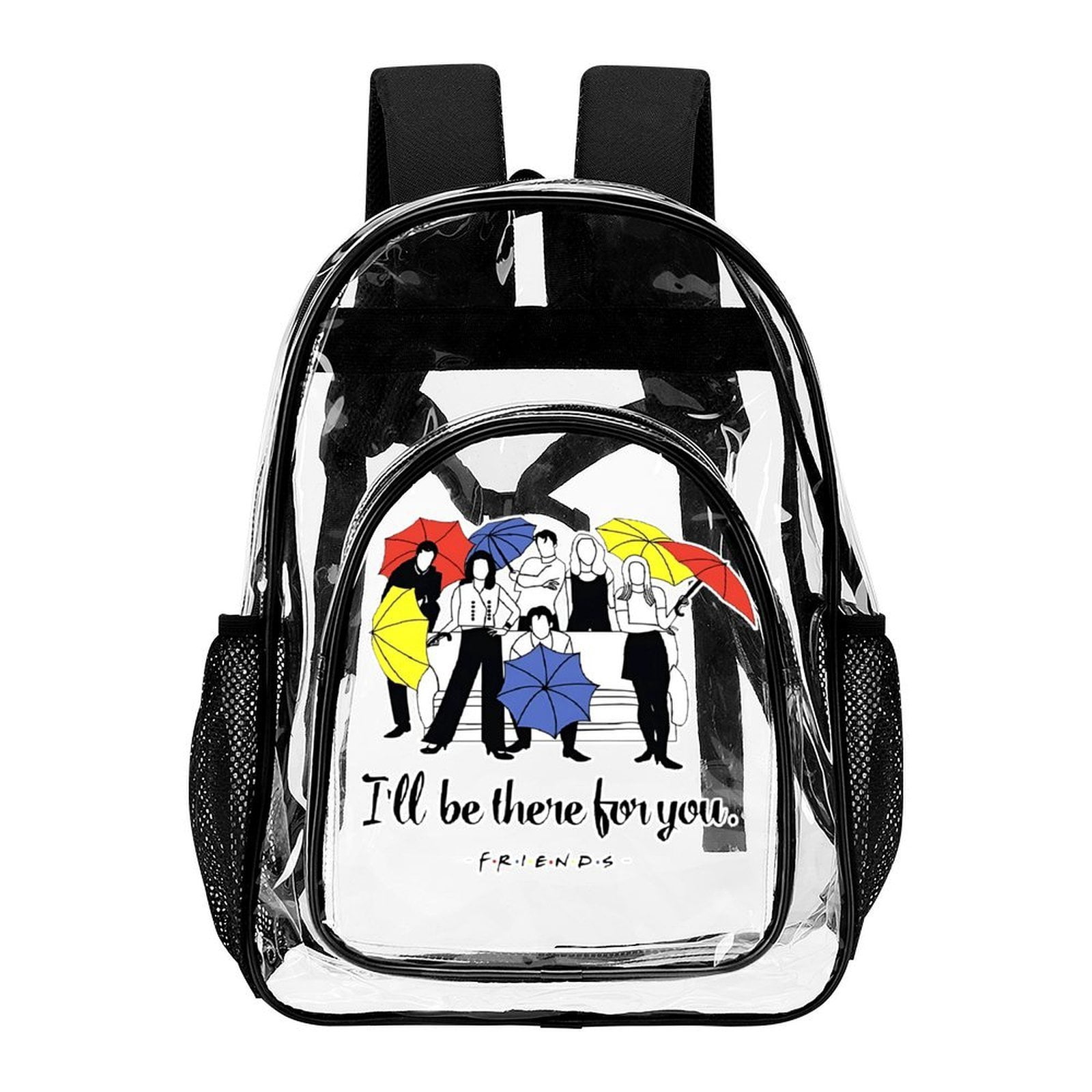 17In Friend TV Show (12) Clear Backpack with Front Pocket Heavy Duty ...