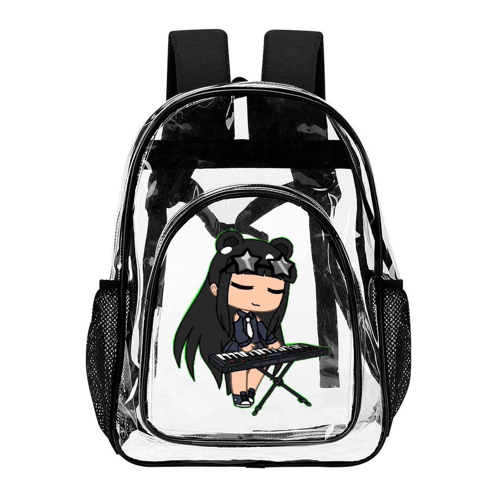 17In Gacha Life Clear Backpack with Front Pocket Transparent Backpack ...