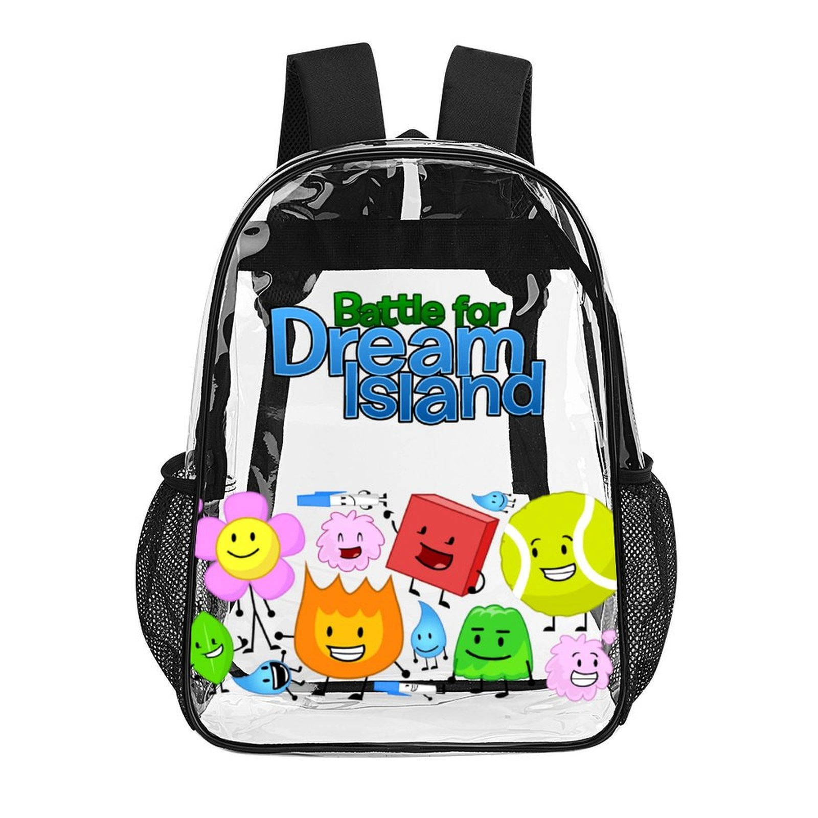 17In Game BFDI Battle For Dream Island Clear Backpack PVC Heavy Duty ...