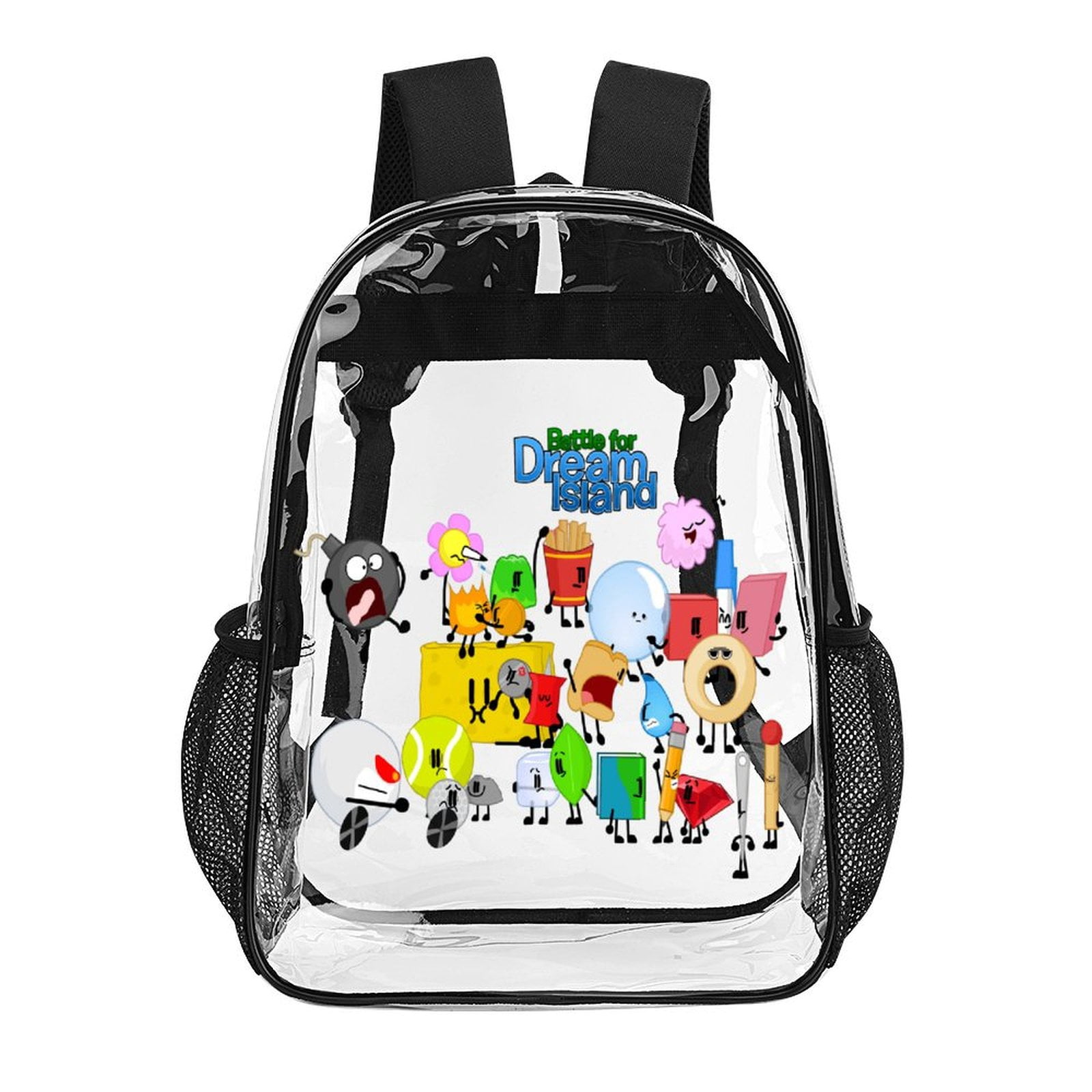 17In Game BFDI Battle For Dream Island Clear Backpack PVC Heavy Duty ...