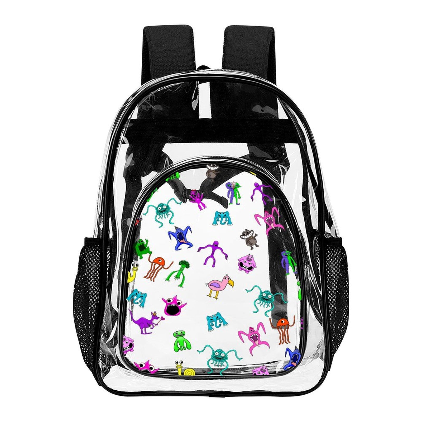 17In Garden Monster Animal Banban (5) Clear Backpack with Front Pocket ...
