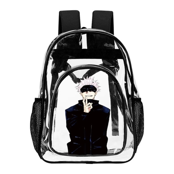 17In Jujutsu Anime Kaisen (4) Clear Backpack with Front Pocket Heavy ...