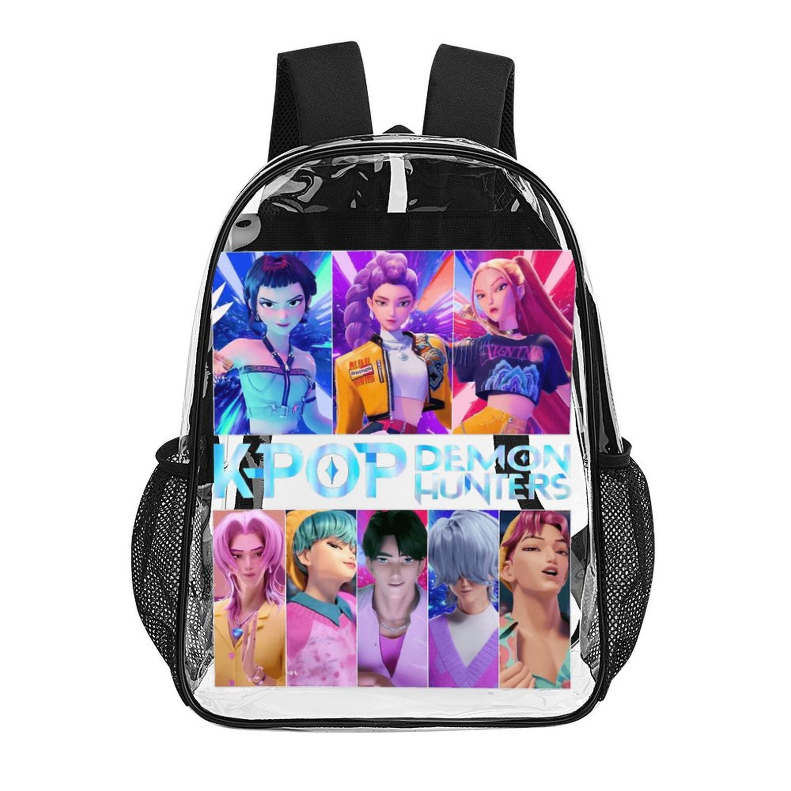 17In Kpo-p Demon Hun-ter Clear Backpack Transparent Backpack Waterproof ...