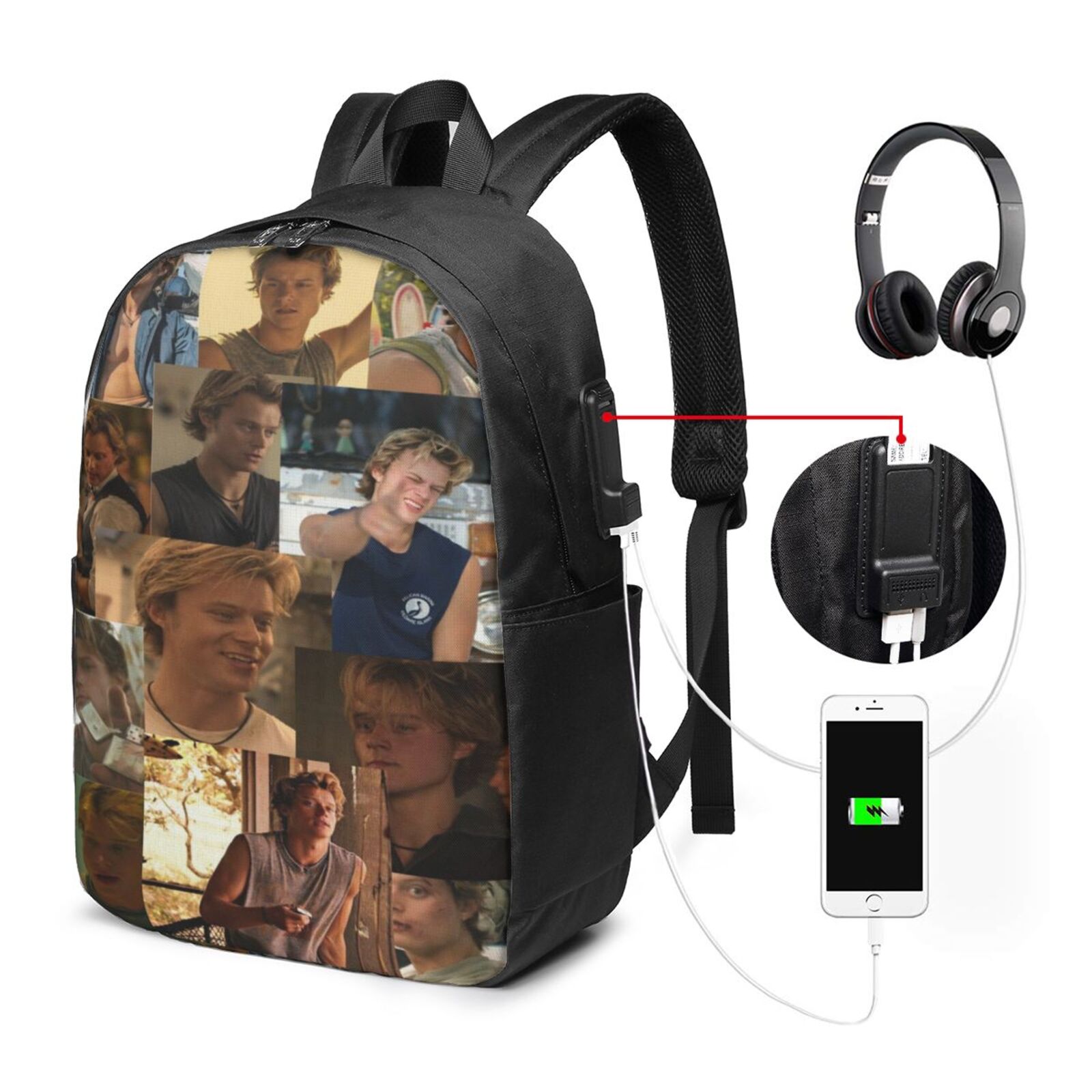 17In Outer Banks JJ Maybank Laptop Backpack with USB Travel Backpack ...