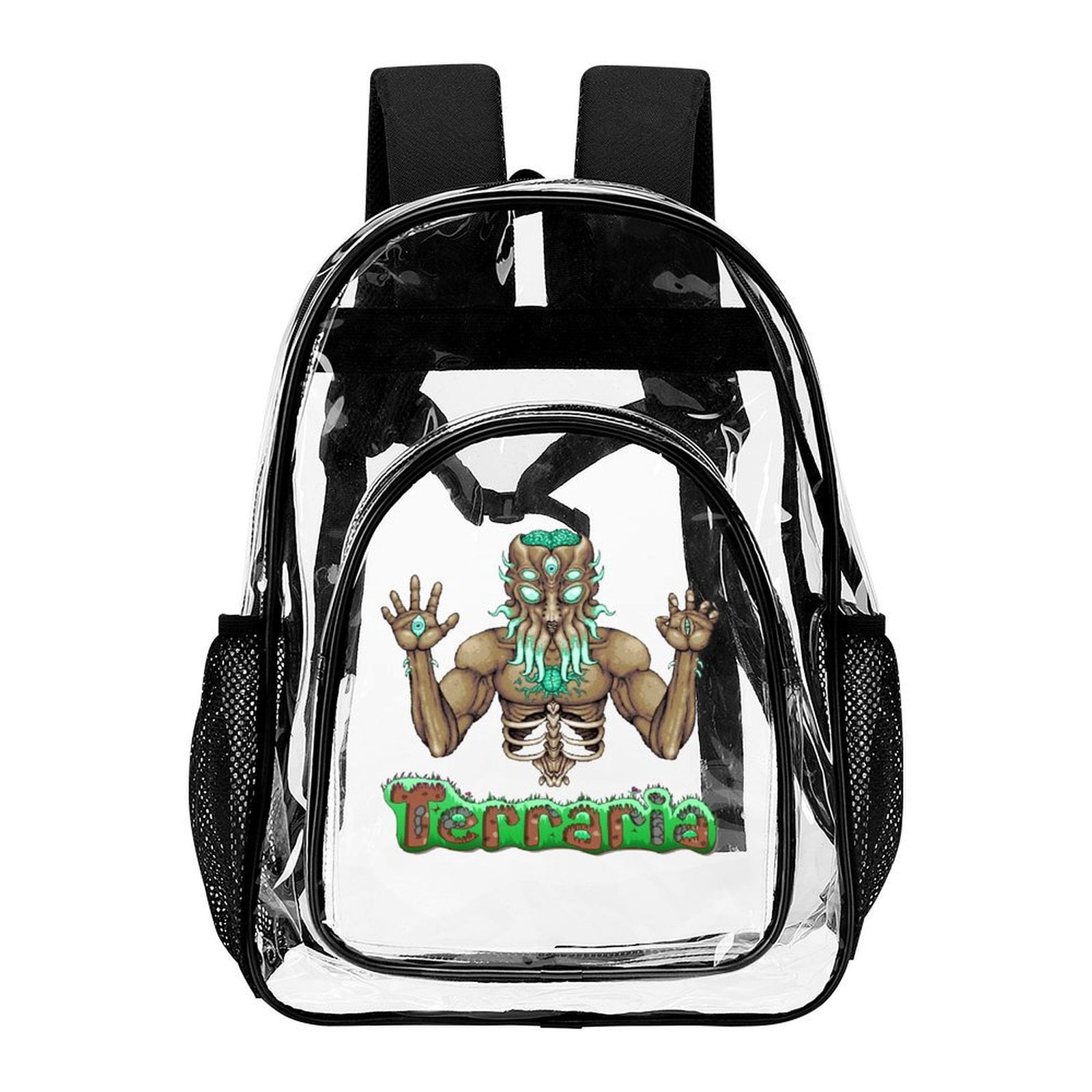 17In Terra-Ria0 Game (1) Clear Backpack with Front Pocket Heavy Duty ...