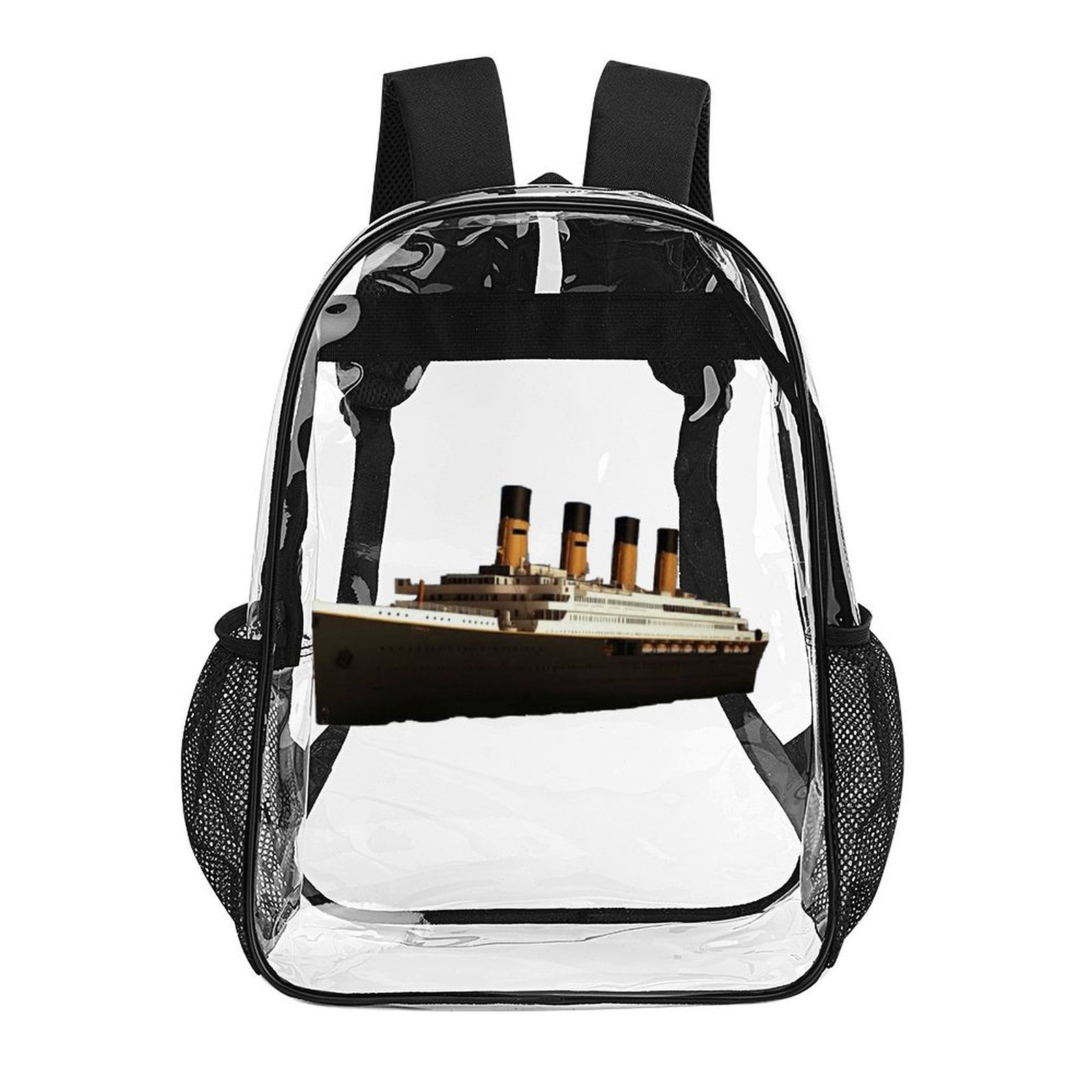17In Titanic Clear Backpack Heavy Duty Large Capacity PVC Transparent ...