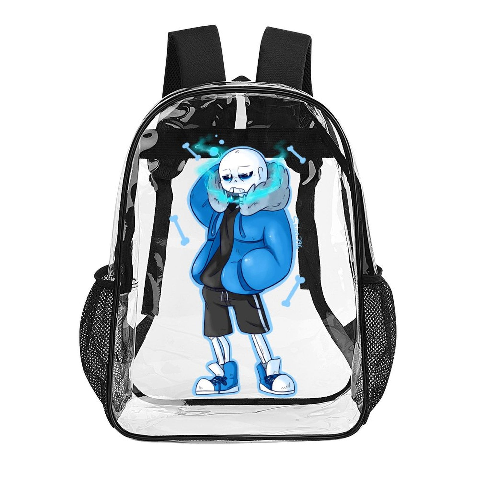 17In Undertale Sans Clear Backpack Transparent Backpack Waterproof ...
