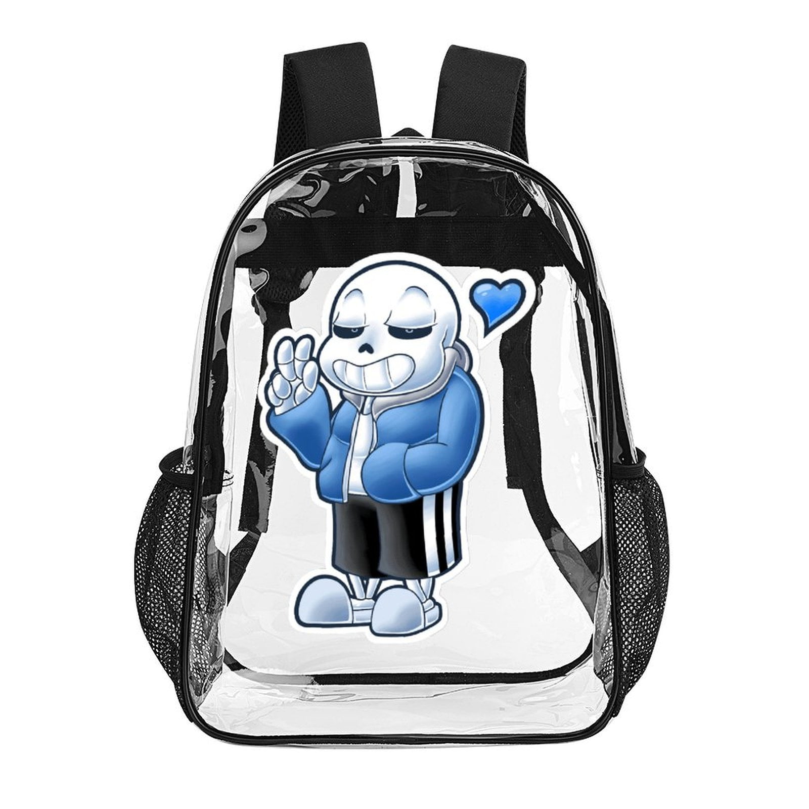 17In Undertale Sans Clear Backpack Transparent Backpack Waterproof ...