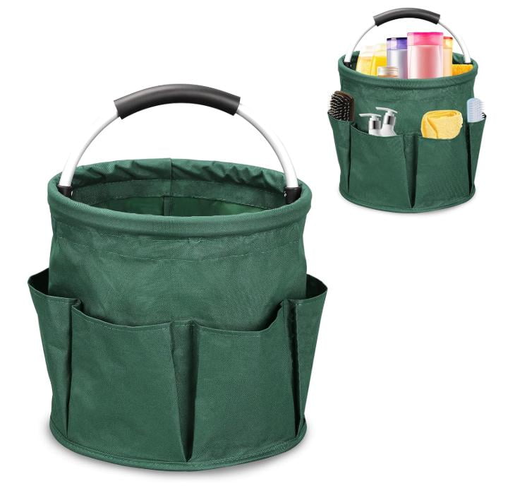 17L Cleaning Caddy with Handle, Foldable Cleaning Supply Caddy with 6 Pockets Cleaning Caddy Bag ...