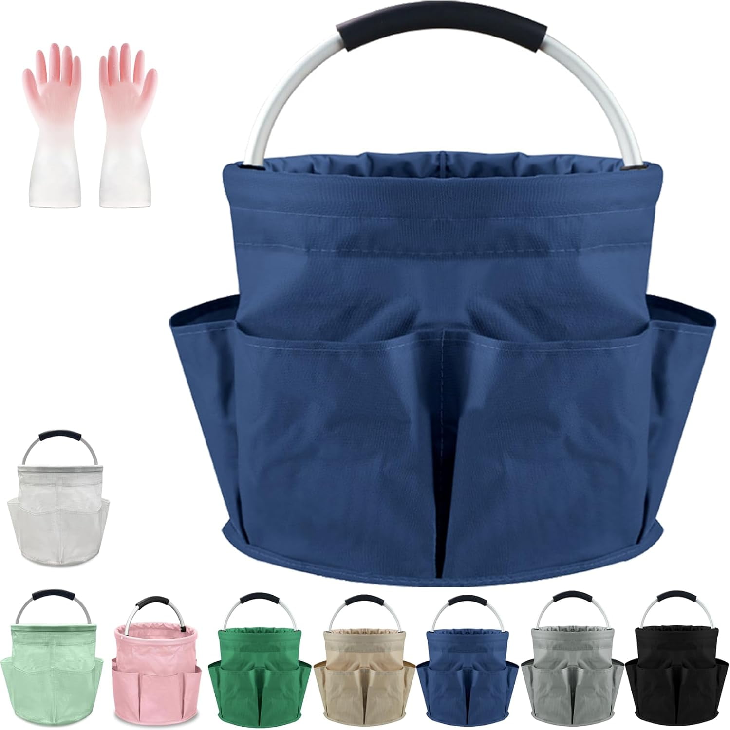 17L Cleaning Caddy with Handle, Foldable Cleaning Supply Caddy, for Outdoor Camping Garden ...