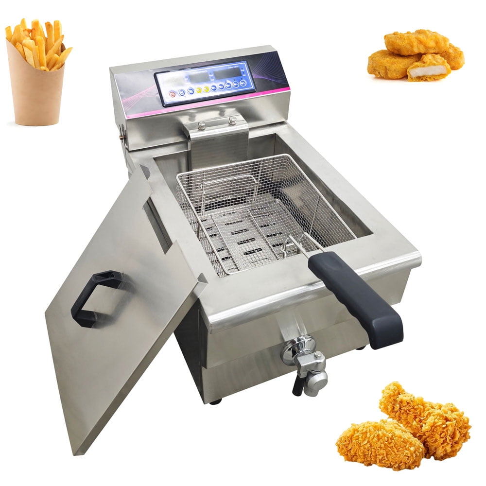 17L Commercial Single-Tank Fryer Drip Oil Filter Design for Fried ...